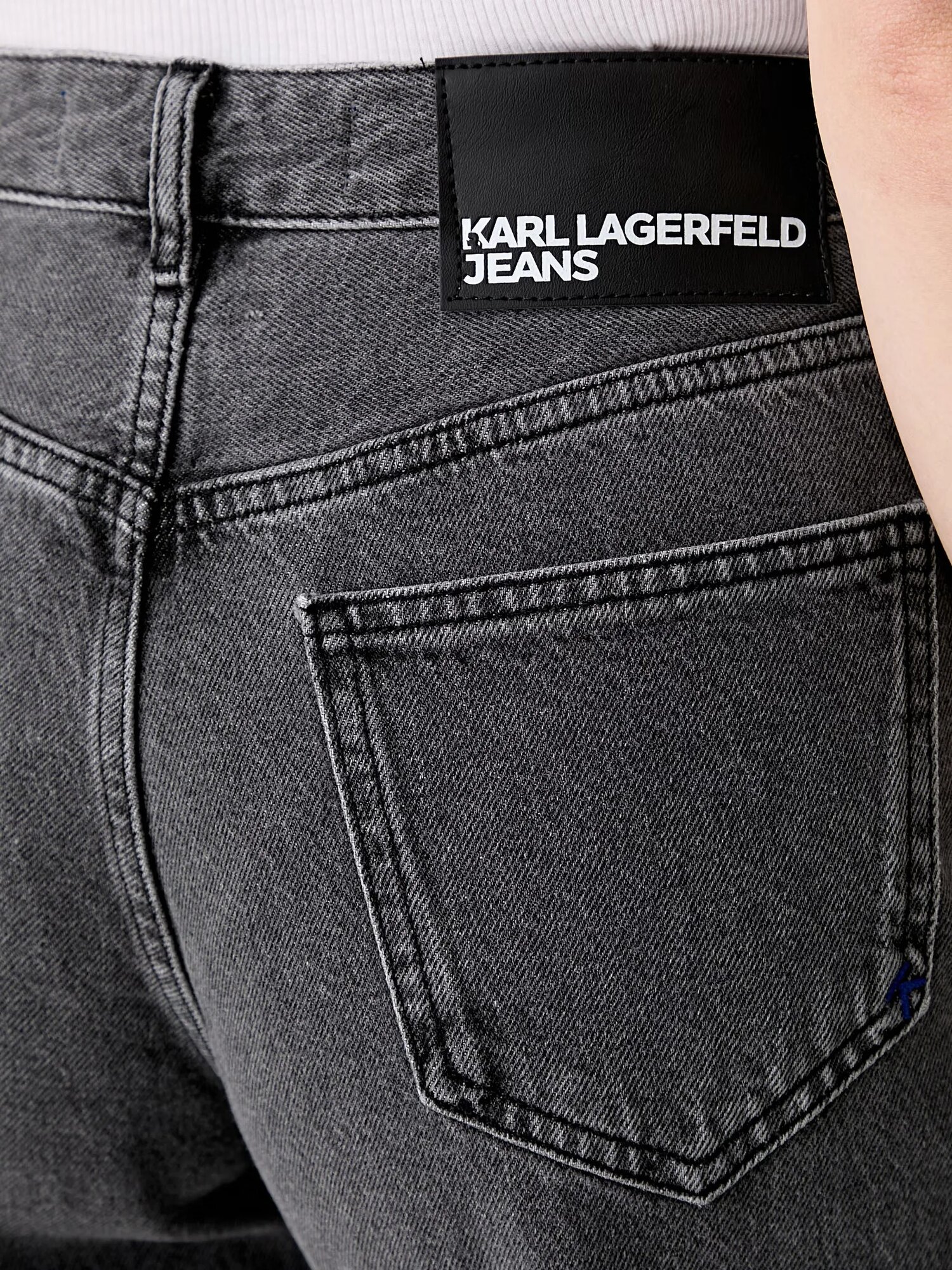 Джинсы KARL LAGERFELD JEANS Logo-patch wide-leg jeans, размер 29/32 — фото 1