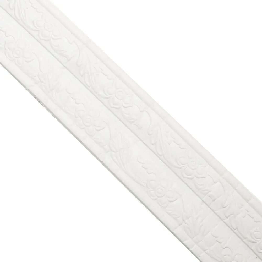 3D пластиковые настенные наклейки плинтуса Белый, White