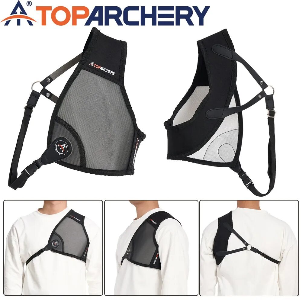 TOPARCHERY Защита корпуса для стрельбы из лука, мужская, женская, серая, черная