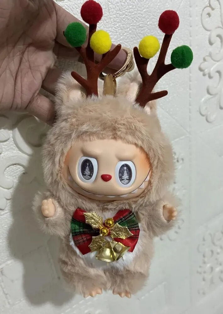 Labubu Zimomo Плюшевая игрушка, Рождественский дизайн, 20 см