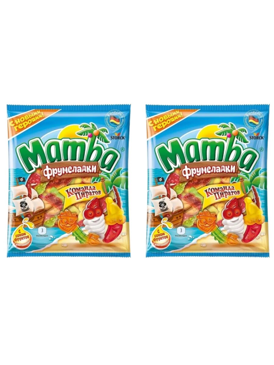 Mamba Мармелад жевательный команда пиратов, 2 шт по 70 г
