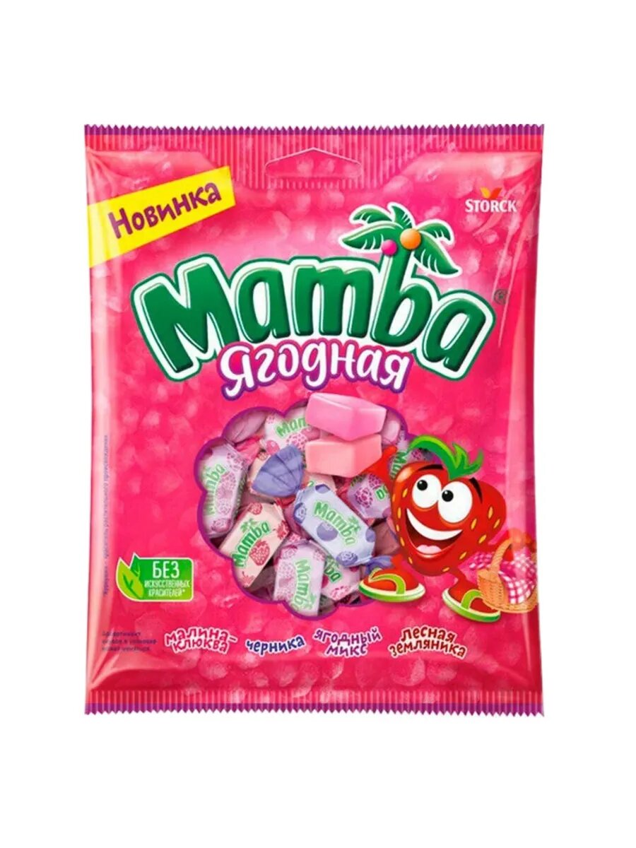 Mamba Конфеты жевательные ягодная, 70 г
