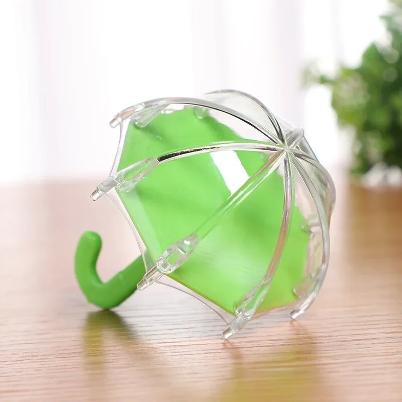 Мини-контейнеры для конфет в форме зонтиков (12 шт.) Зеленый, Green