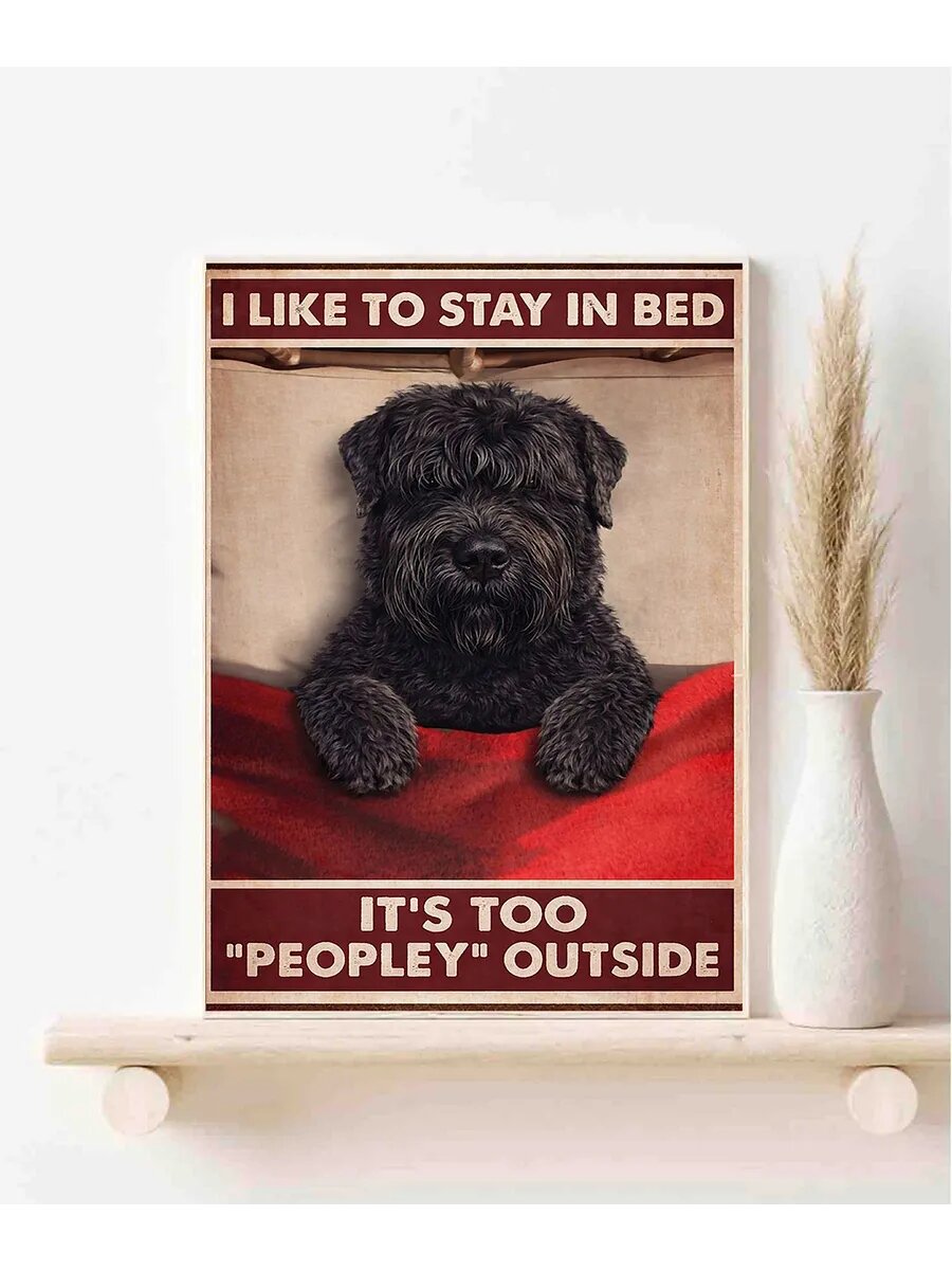 Русский чёрный терьер, Stay In Bed, Плакат 30x42см
