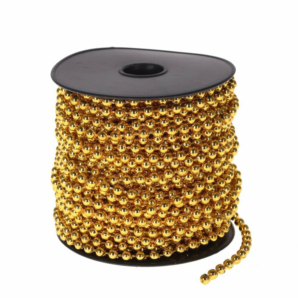 Украшение новогоднее Бусы "Шарики", D0,4 cм, L15 м, (бабина L7 W7 H6,5см)