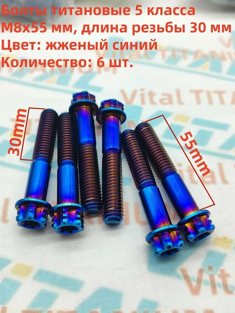 Болт 55 мм, 6 шт.