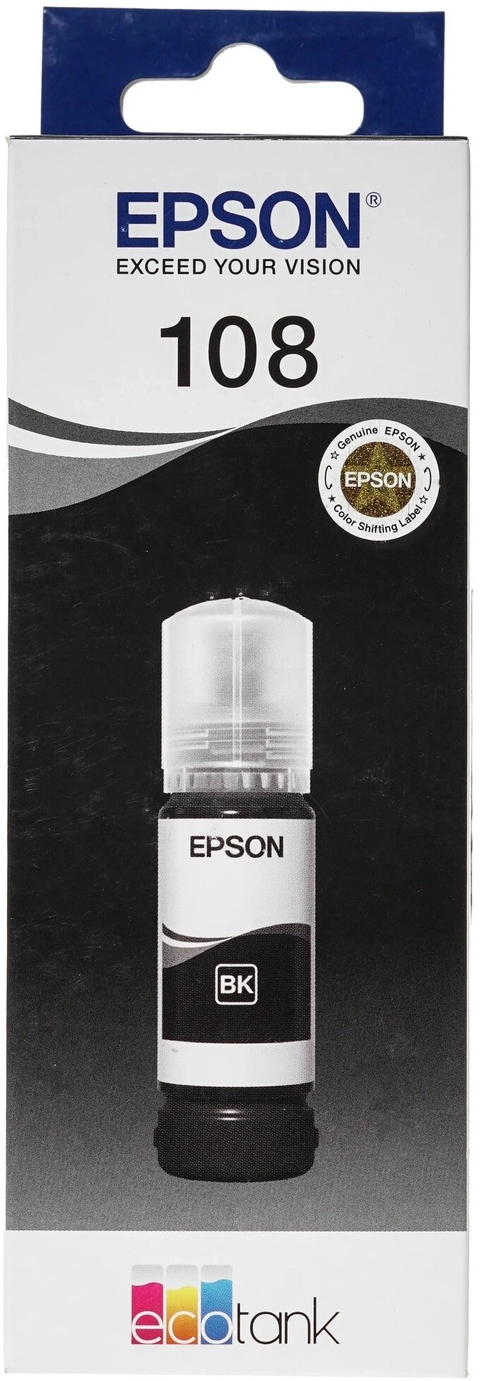Чернила Epson 108 C13T09C14A черный 70мл для Epson L8050/L18050