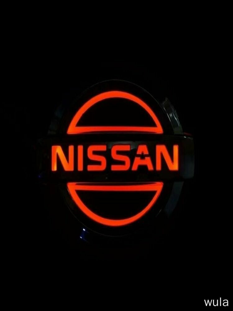 Шильдик эмблема ниссан светящаяся 5D 12V для автомобилей Nissan