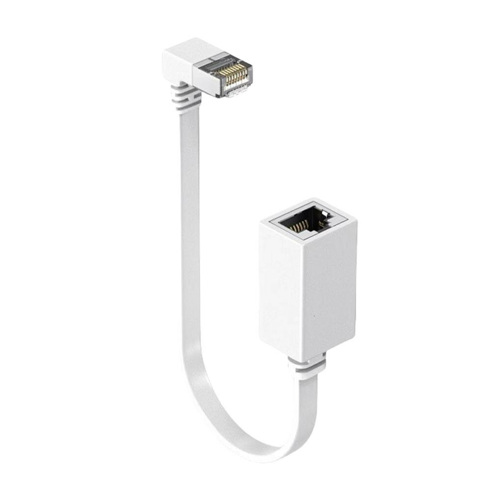 Удлинитель Ethernet 90° CAT7 RJ45 M-F, 50cm - W Изгиб вверх