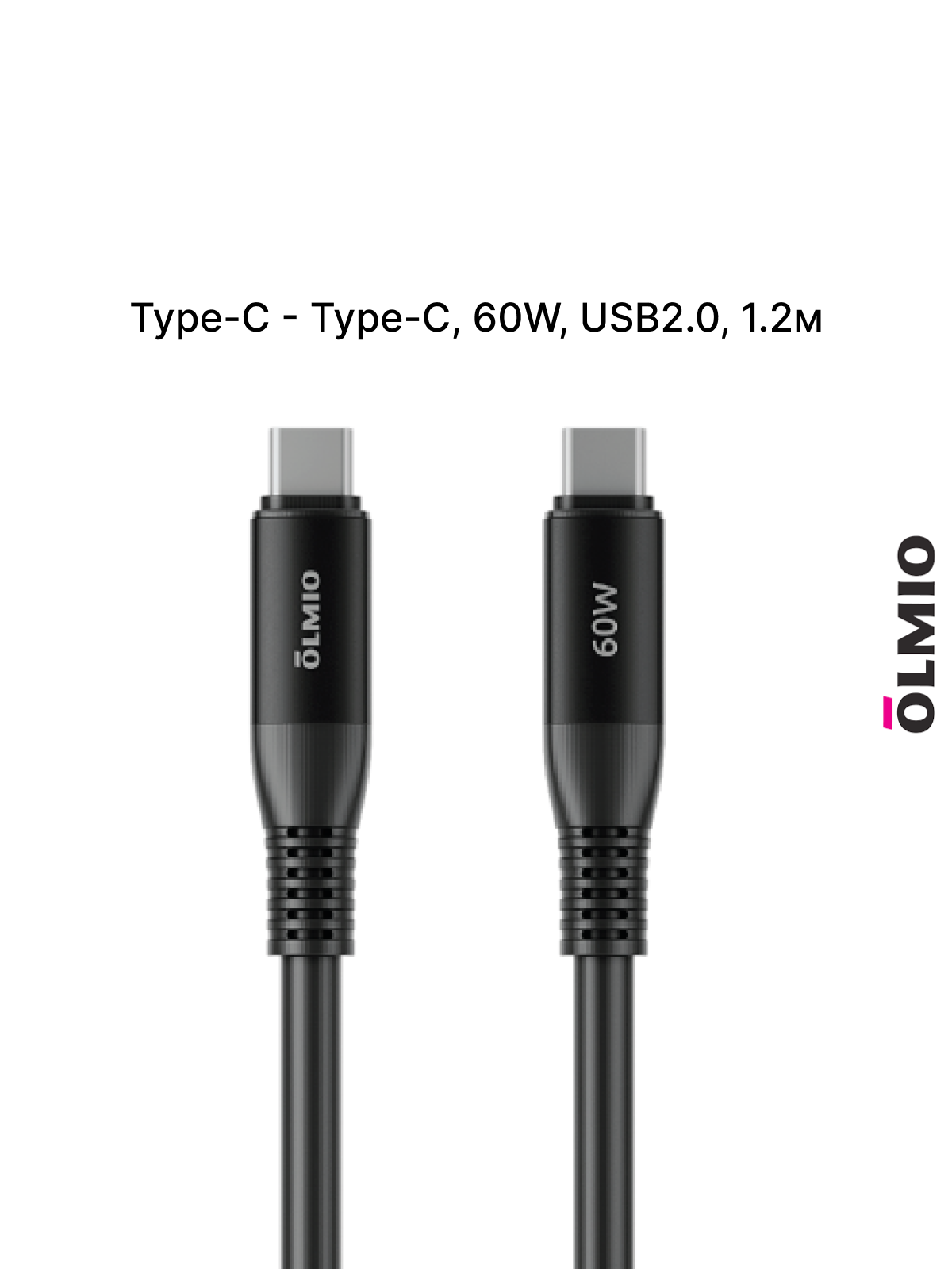 Кабель для телефона USB Type-C - Type-C SHIELD, 60 W, 1 м, быстрая зарядка, черный