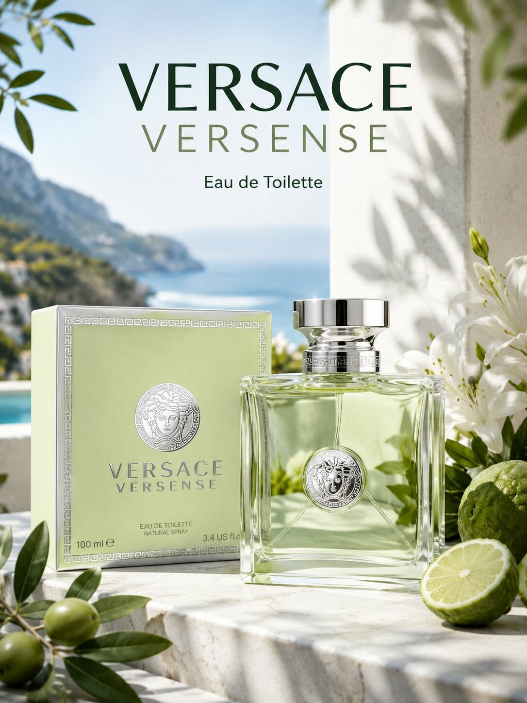 Туалетная вода Versace Versense 100 мл. Парфюмерная вода Версачи Версенсе женская