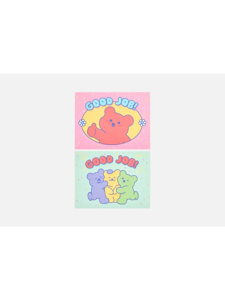 DAILYLIKE Jelly bear 05 Good job Складная открытка