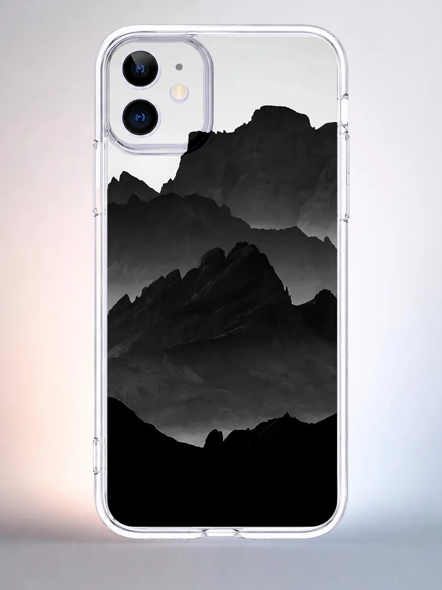 Чехол iPhone 11 скалистые горы силиконовый