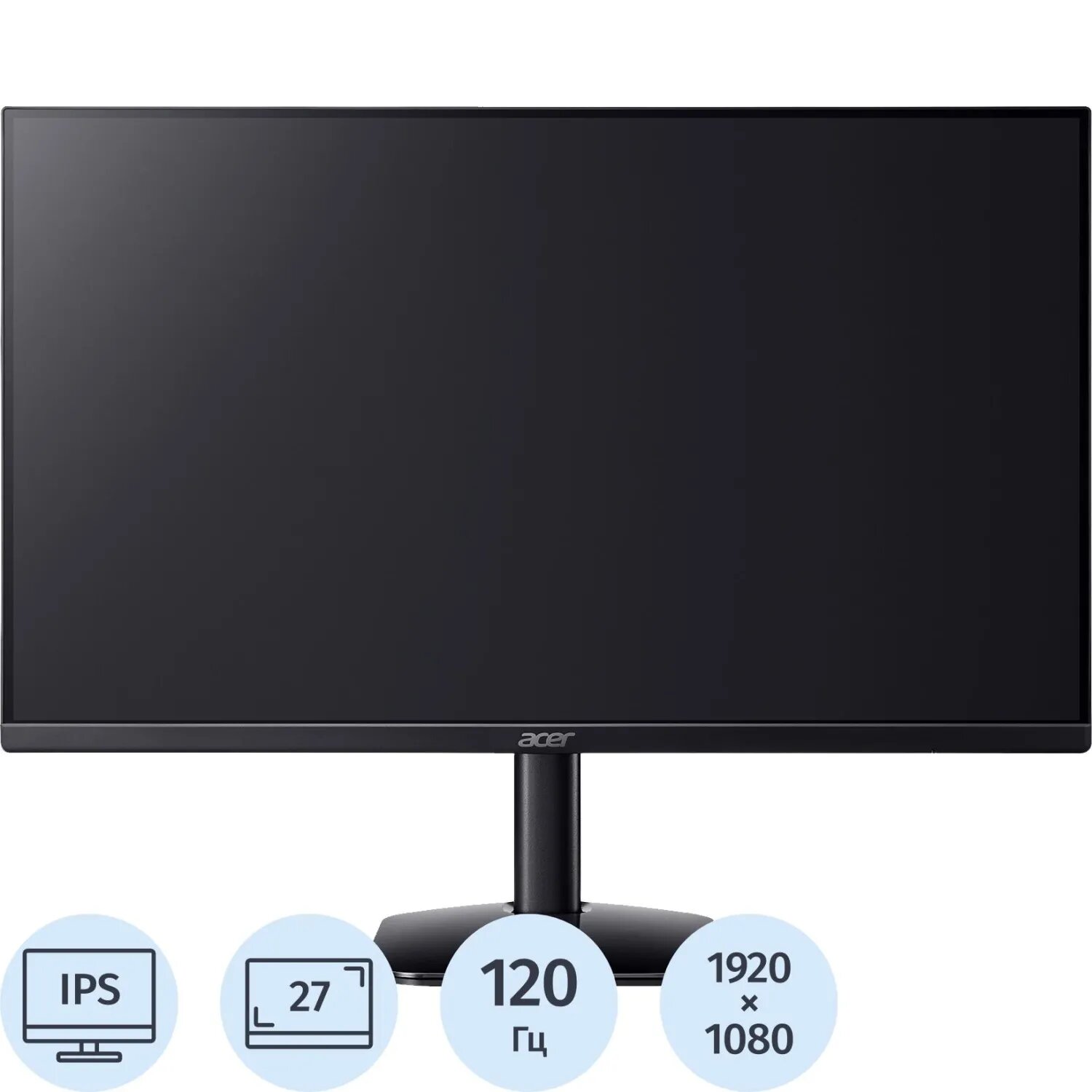 Монитор Acer (UM. HX2CD. G02)27/FHD/IPS/120Hz/250cd/1ms/HDMI/VGA