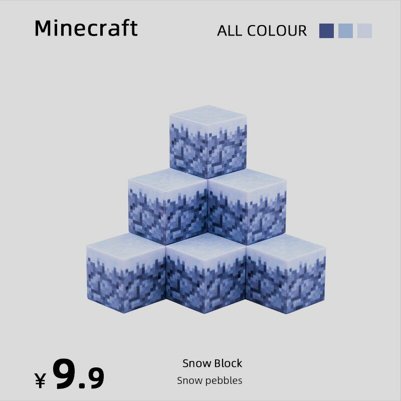 10 шт. магнитных снежных гальок Minecraft, набор для творческой игры