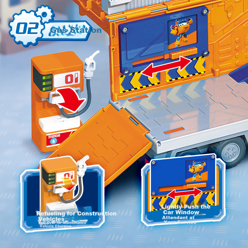 AULDEY Super Wings Supercharge Power Truck Repair Scene Playset Pretend Play Kids Toy Birthday Gift 790807