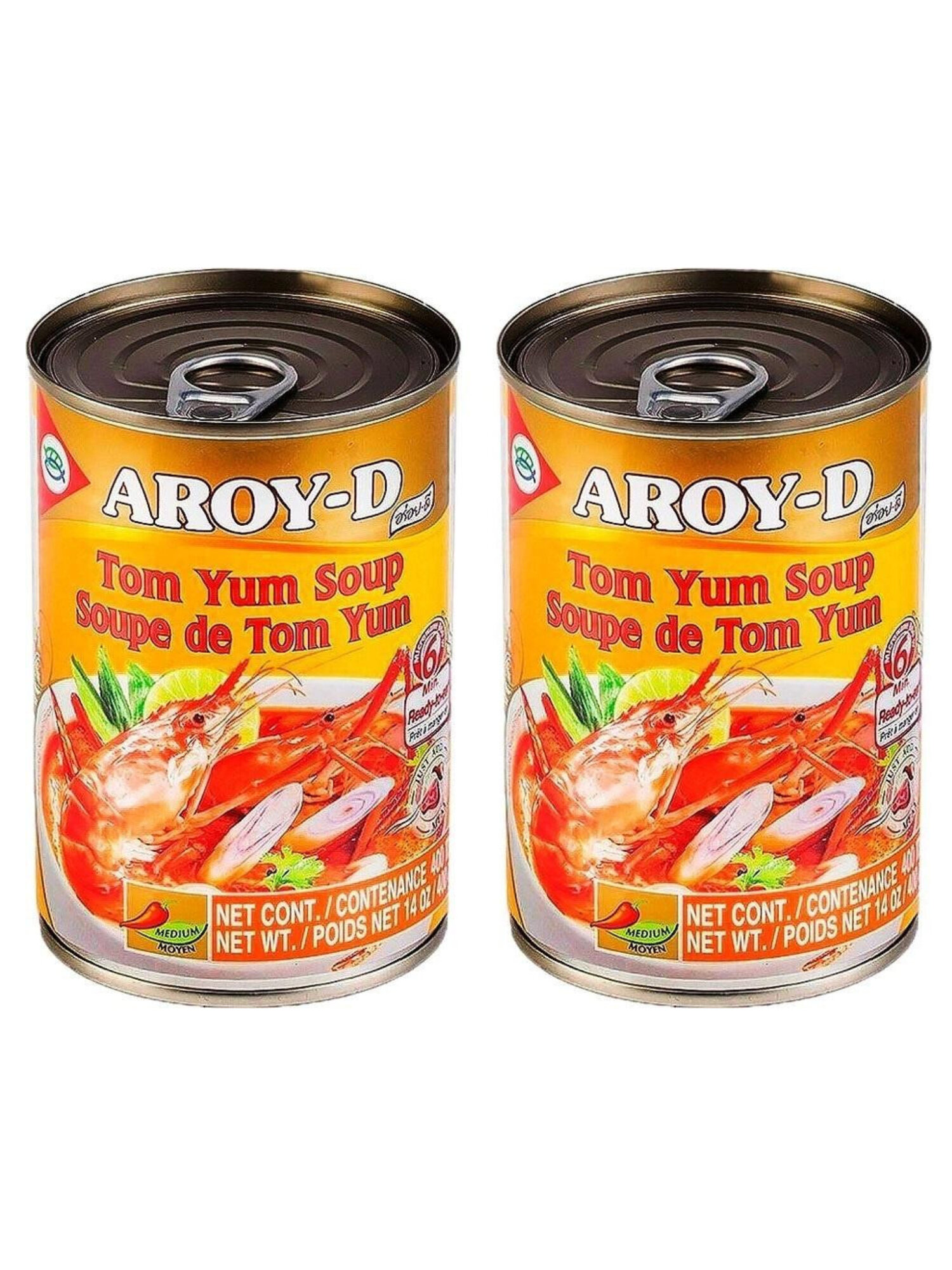 Суп Том Ям Aroy-D жестяная банка 400 г 2 шт