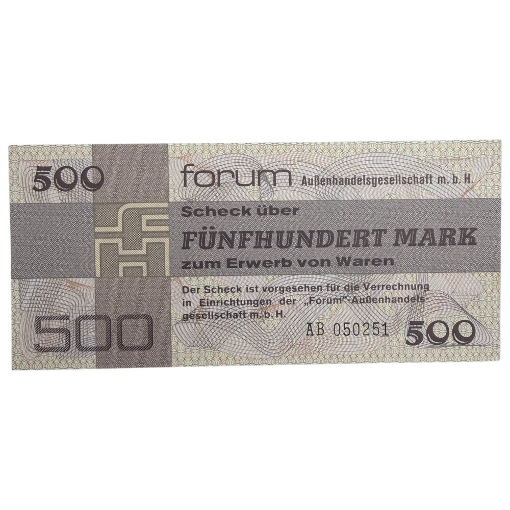 ГДР (Германия), валютный сертификат 500 марок 1979 г. (Серия AB)