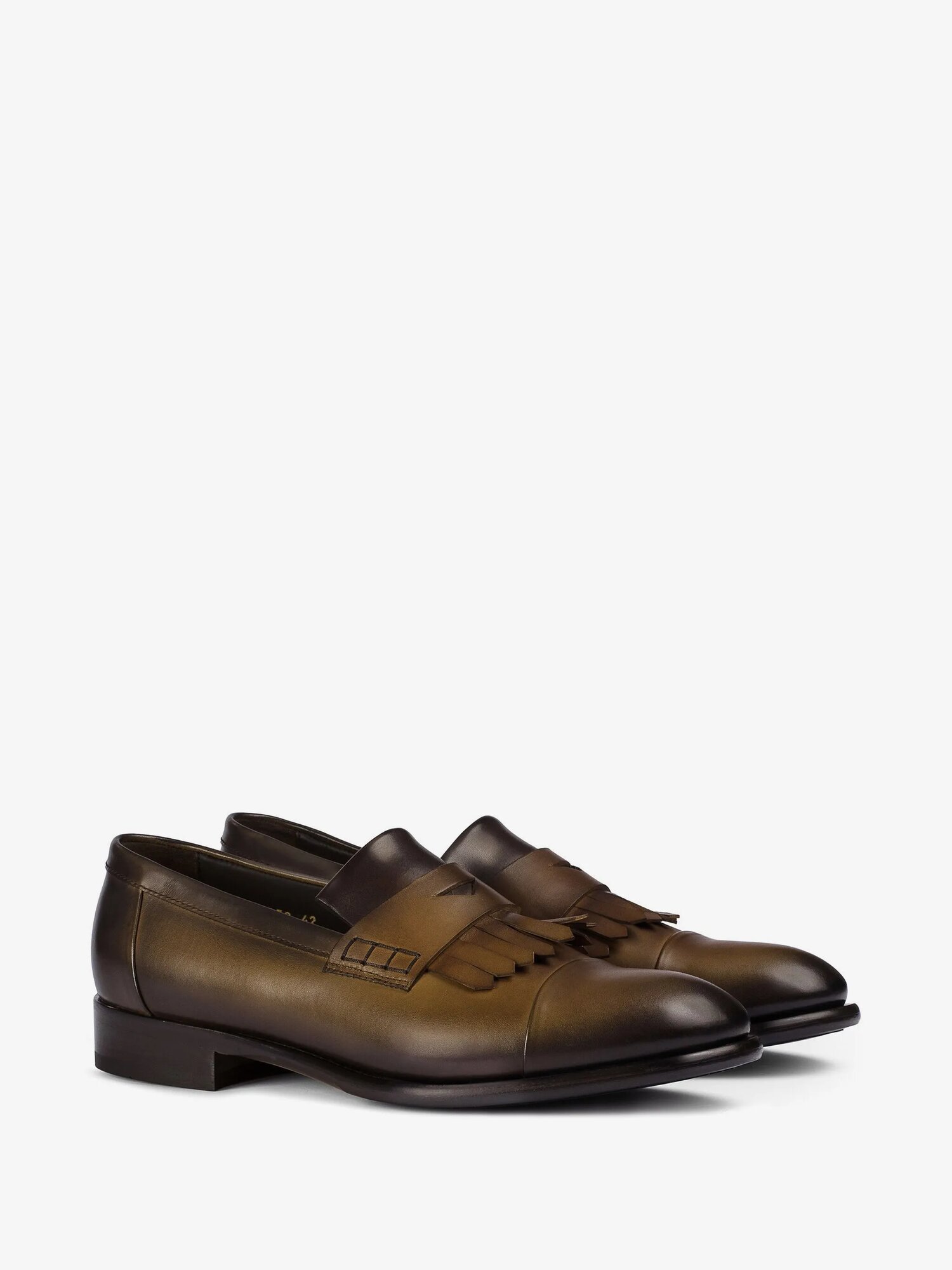 Лоферы Doucal's Fringed leather loafers, размер 43, brown — фото 1