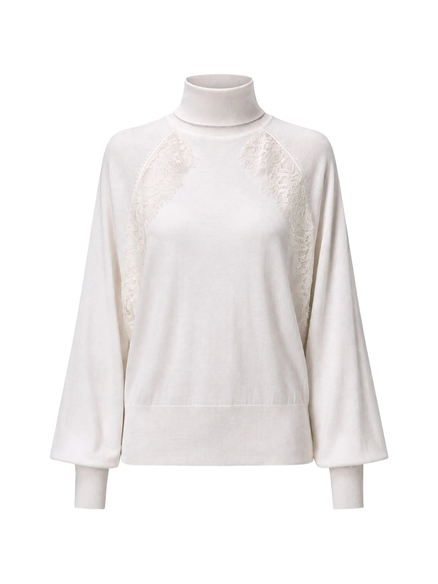 Свитер LIU JO Lace-trim roll-neck sweater