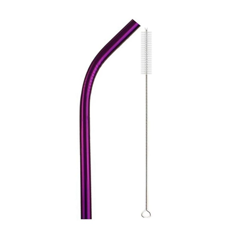 Металлическая соломинка SNOVV Фиолетовый, 1PC Purple Bent