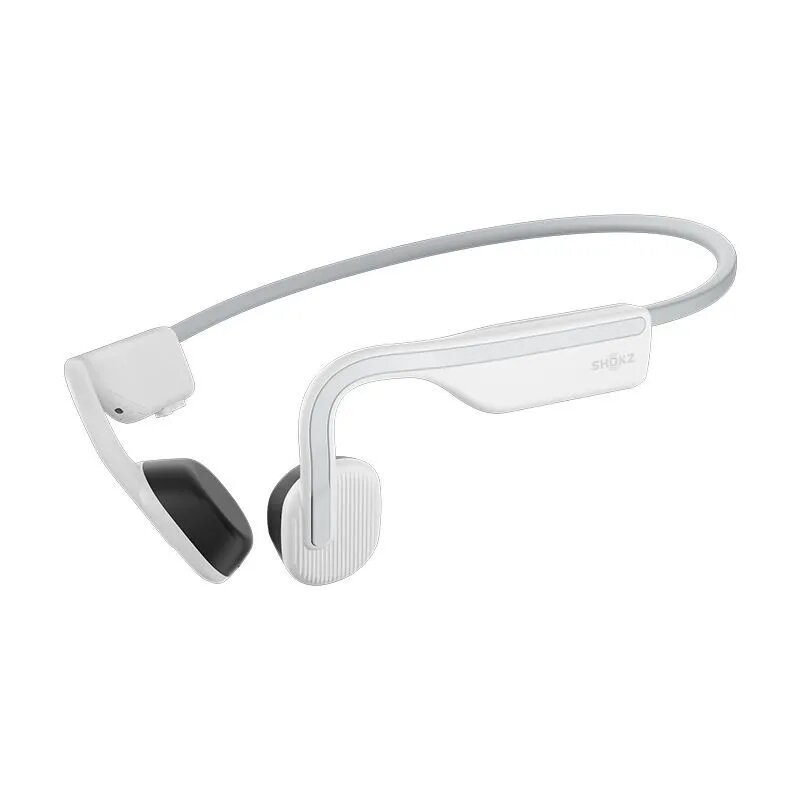 SHOKZ Наушники беспроводные с микрофоном, Bluetooth, USB Type-C, белый, светло-серый