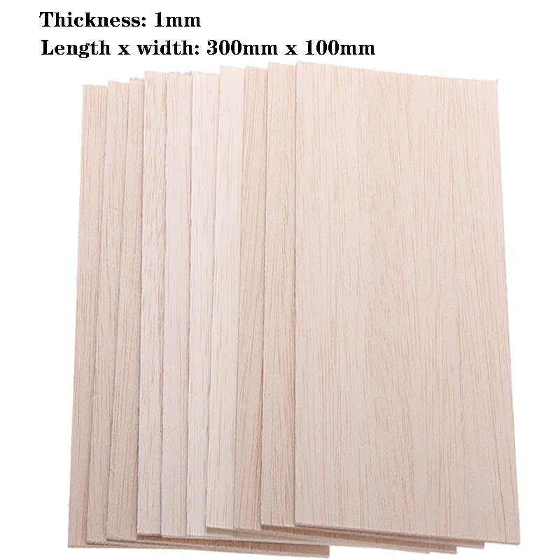 Деревянные доски моделирования из бальзы 300x100x1mm 5pcs