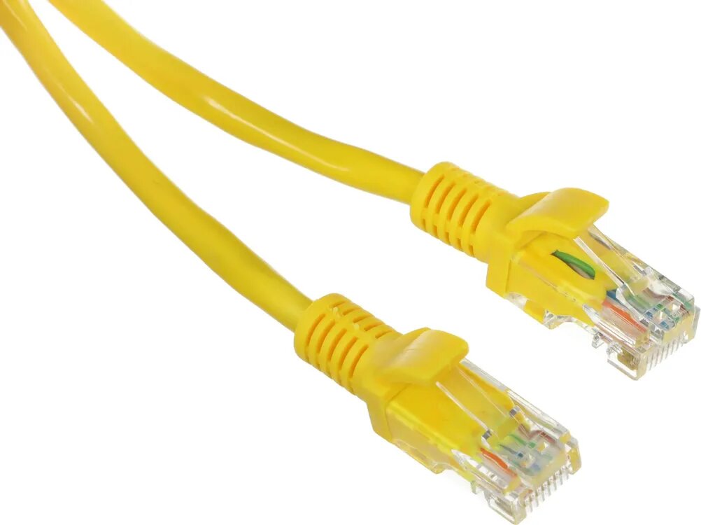 Патч-корд CABLEXPERT PP10-0.5M/Y литой (molded), UTP, кат.5E, 0.5м, 4 пары, 26AWG, 0.02мм, медь, многожильный, желтый