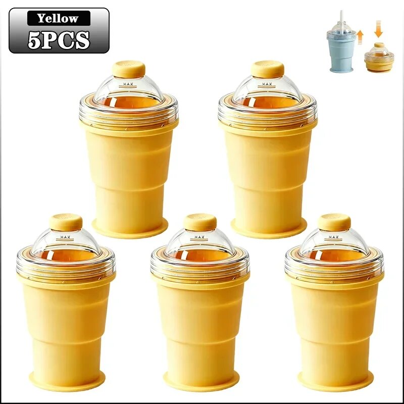 Силиконовая кружка-форма для льда Yellow-5PCS