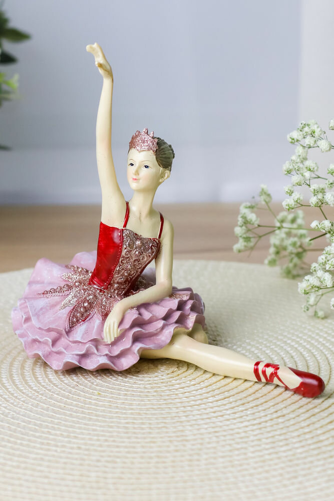 Статуэтка балерина розелла (сидящая), модель: с поднятой рукой, полистоун, 18 см, Edelman 1082173-2