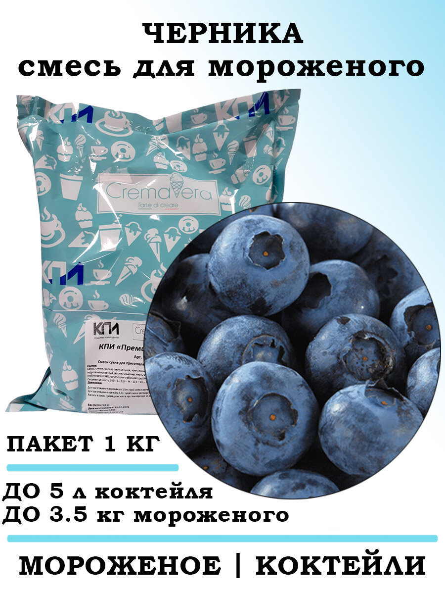 Смесь для мороженого КПИ «Черника премиум», 1 кг