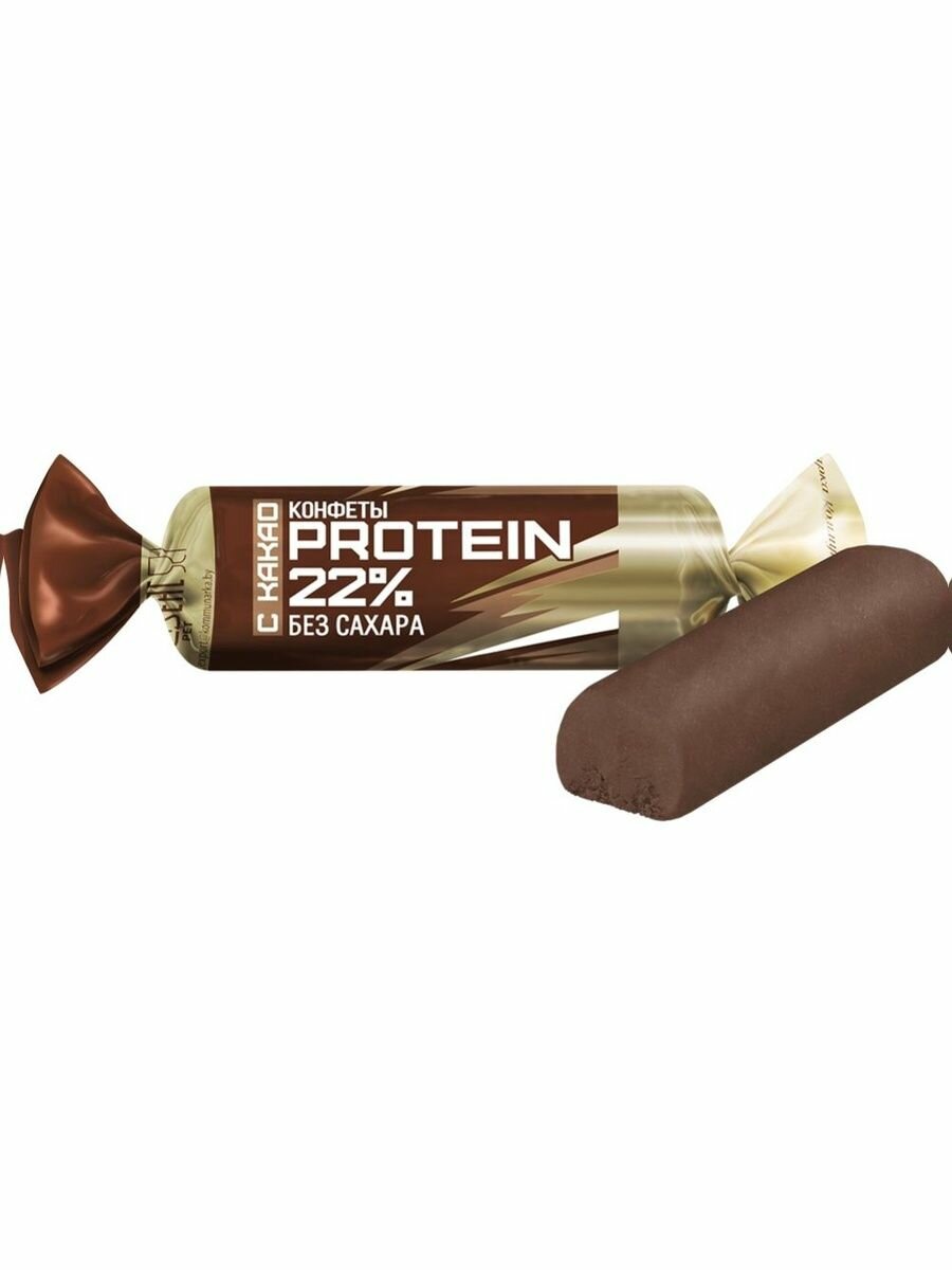 Конфеты батончик PROTEIN 22% с какао без сахара, Коммунарка, 1 кг
