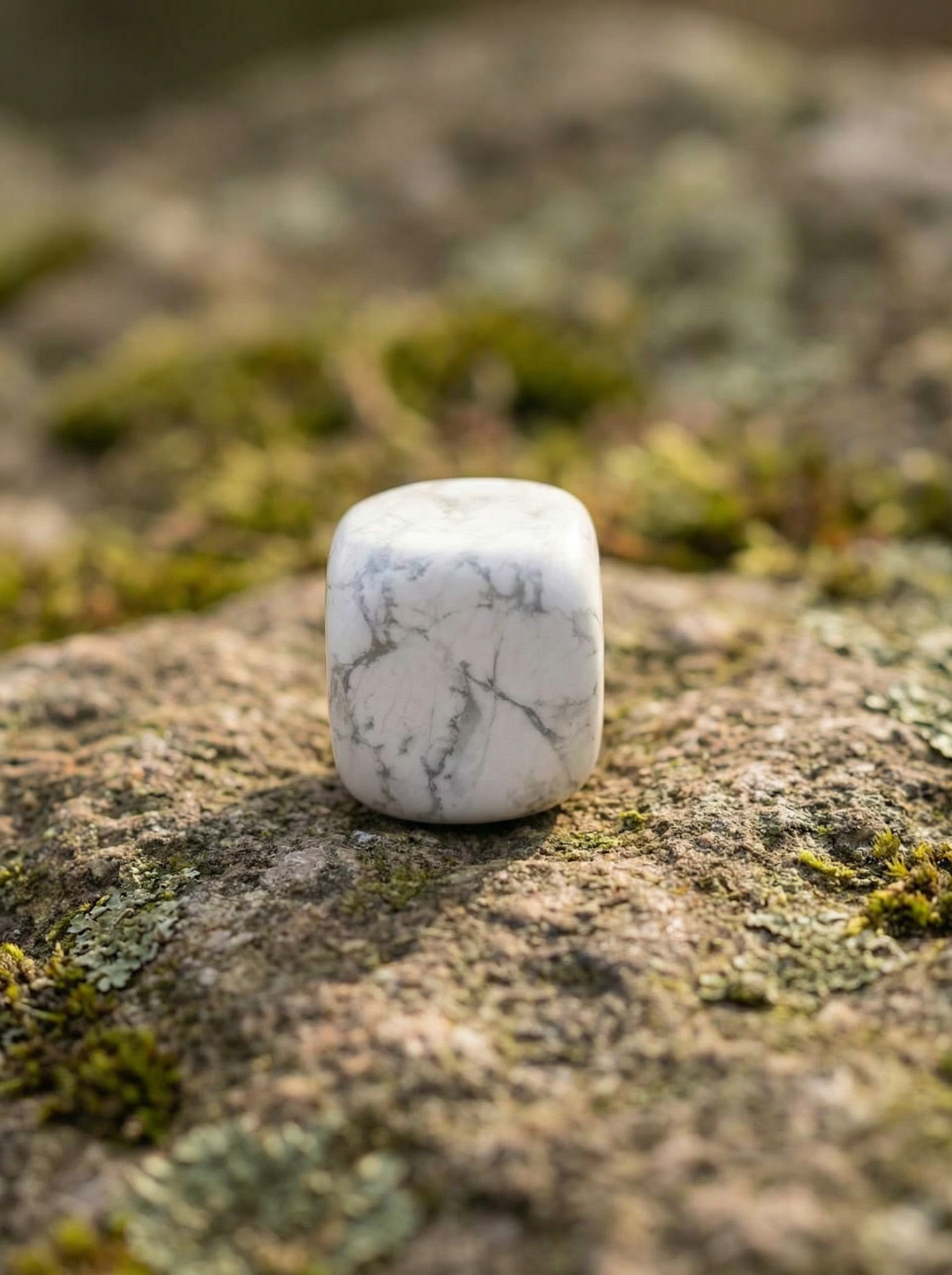 Говлит натуральный камень галтовка, куб, белый, 2-2,5 см 1 штука