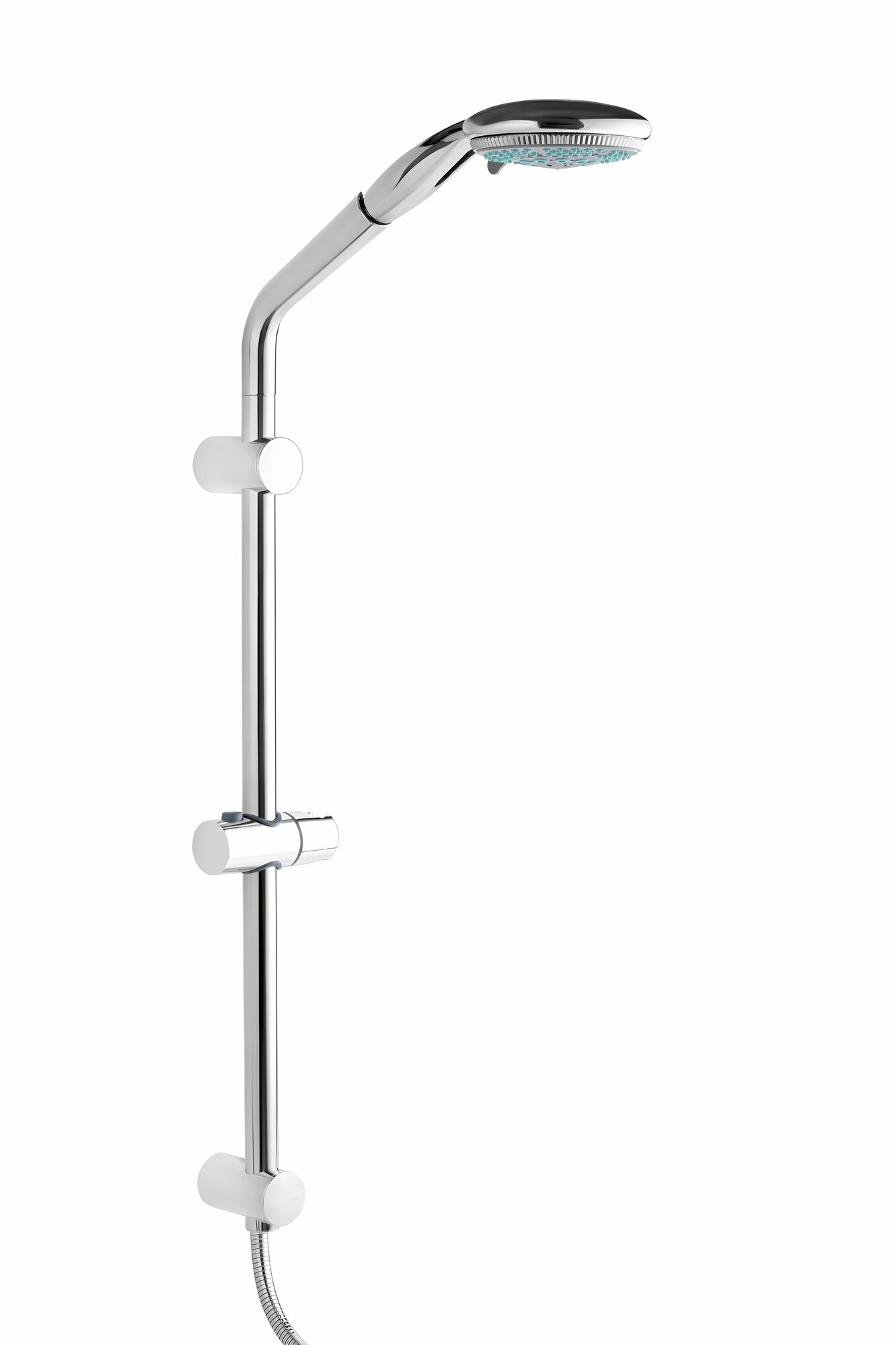 Стойка для душа хром с 5 позиционной лейкой и шлангом 1,5-2,0 м.