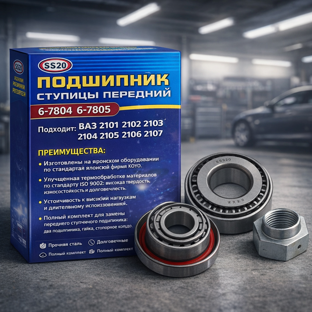Подшипник ступицы передний 6-7804 6-7805 Подходит: ВАЗ 2101 2102 2103 2104 2105 2106 2107