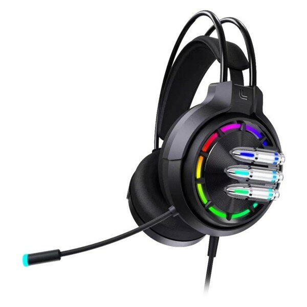 Гарнитура SmartBuy GUNNER, подсветка, 40мм динамик, кабель 1.8м, 2 х 3.5мм + USB (SBHG9800)