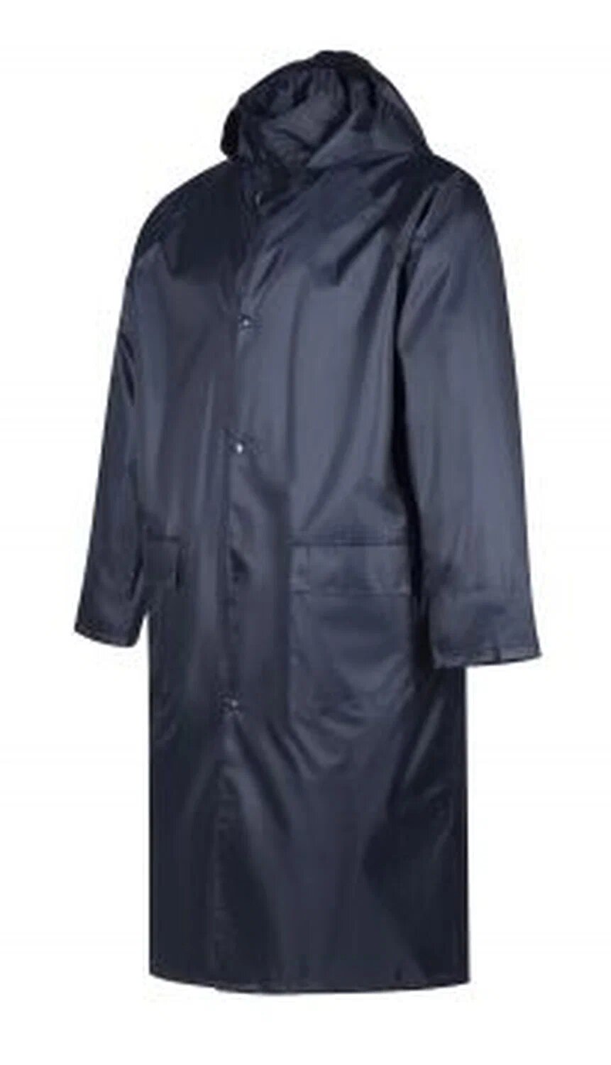 Плащ влагозащитный, с молнией/кнопками, унисекс, полиэстер, синий, размер XXXL