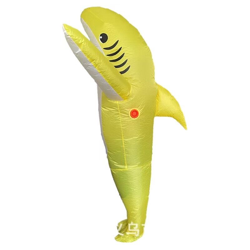 Эксклюзивно для трансграничной торговли на Amazon: надувной костюм синей акулы — трехмерный, реалистичный и милый аксессуар для тимбилдинга на открытом воздухе и развлечений.