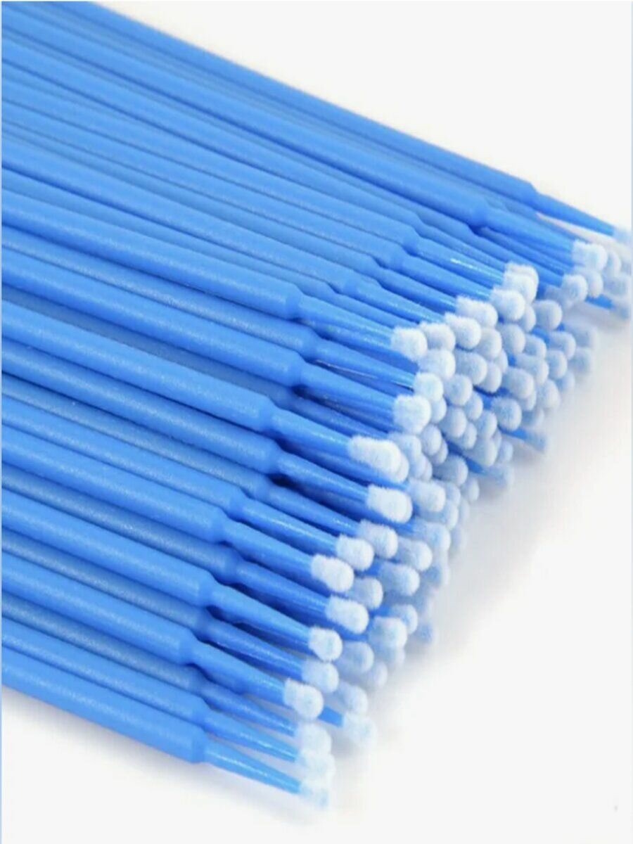 Микробраши для бровей, ресниц и маникюра, микрощеточка, синий