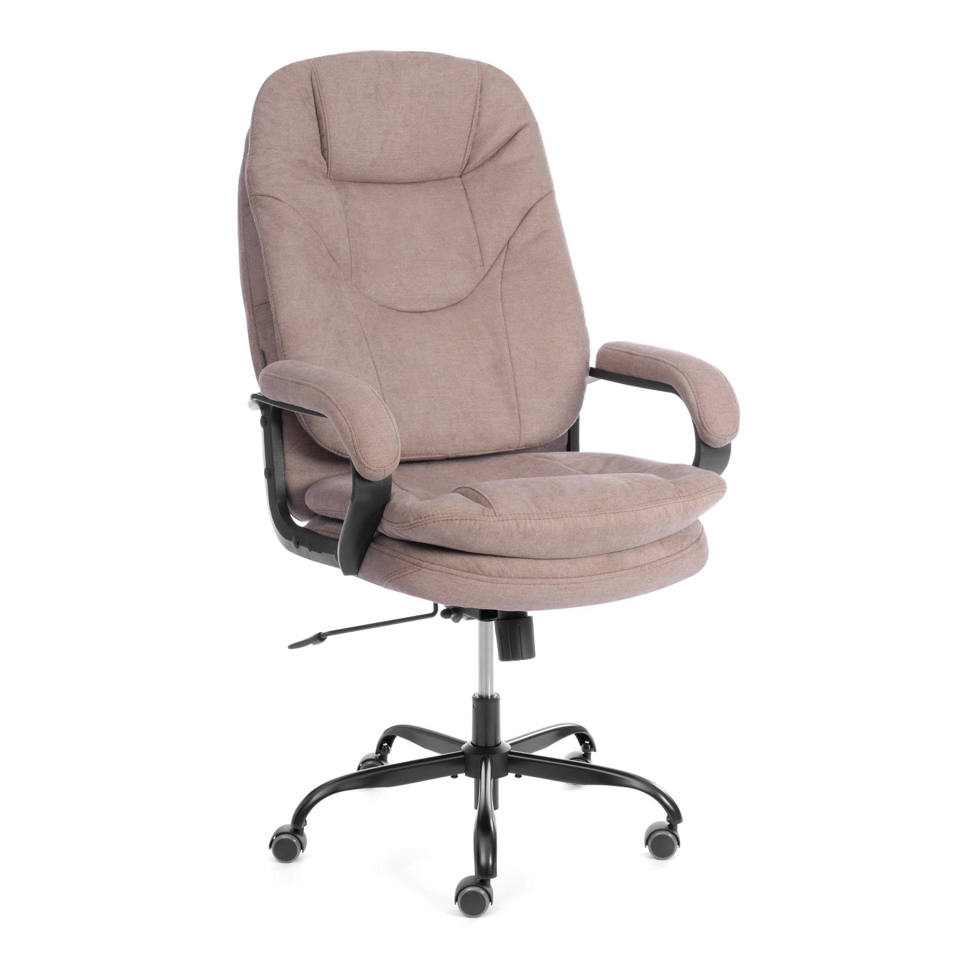 Кресло COMFORT Lux (22) metalBL Tetchair бежевый, ткань и пластик, мягкое сиденье, с подлокотниками