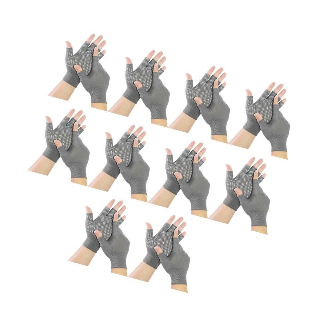Гибкие брезентовые перчатки без пальцев, Серый