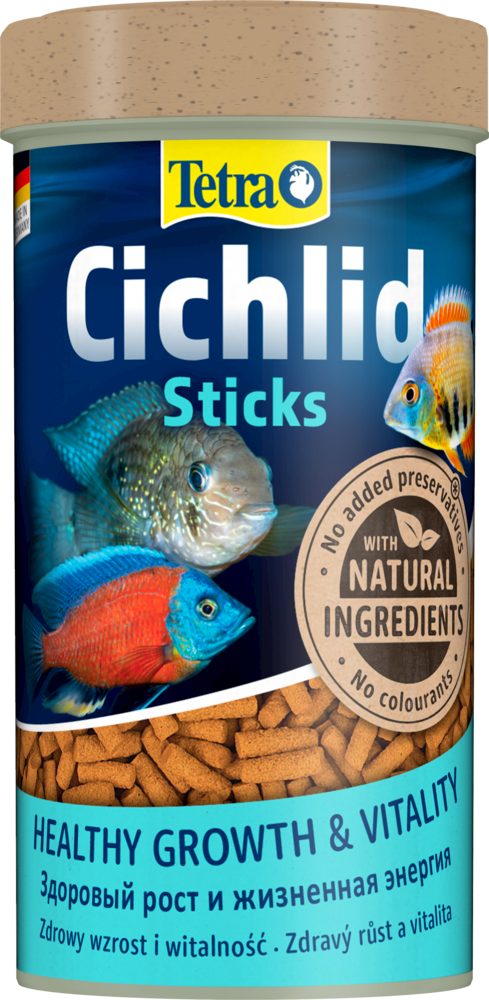 Сухой корм для рыб цихлид Tetra Cichlid Sticks, 250 мл, 75 г