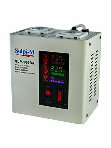 Стабилизатор напряжения Solpi-M SLP-500BA метал. корпус NEW