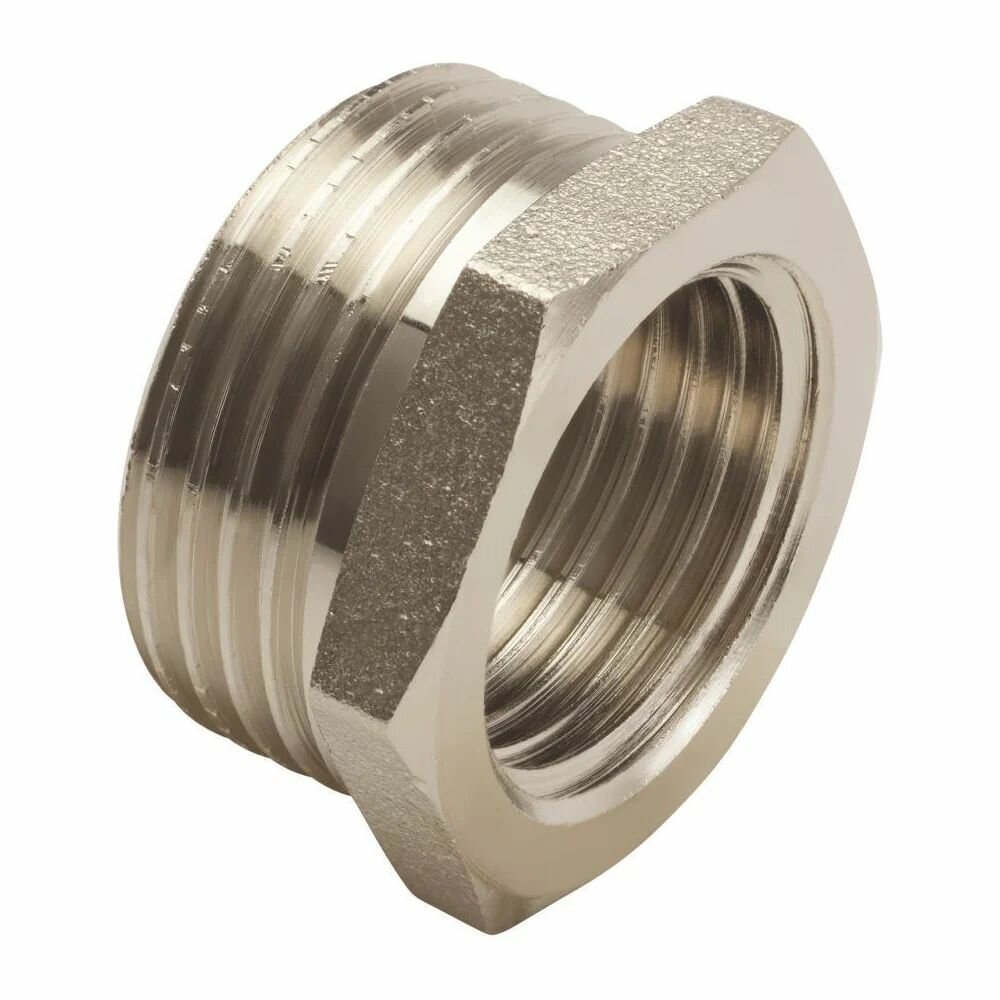 Футорка наружная-внутренняя 1 1/2"-1 1/4" никелированная AQUALINK