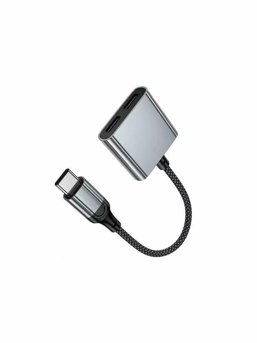 Цифровой аудиоадаптер 2-в-1 HOCO UPA34 / UPA34A с поддержкой PD 60W