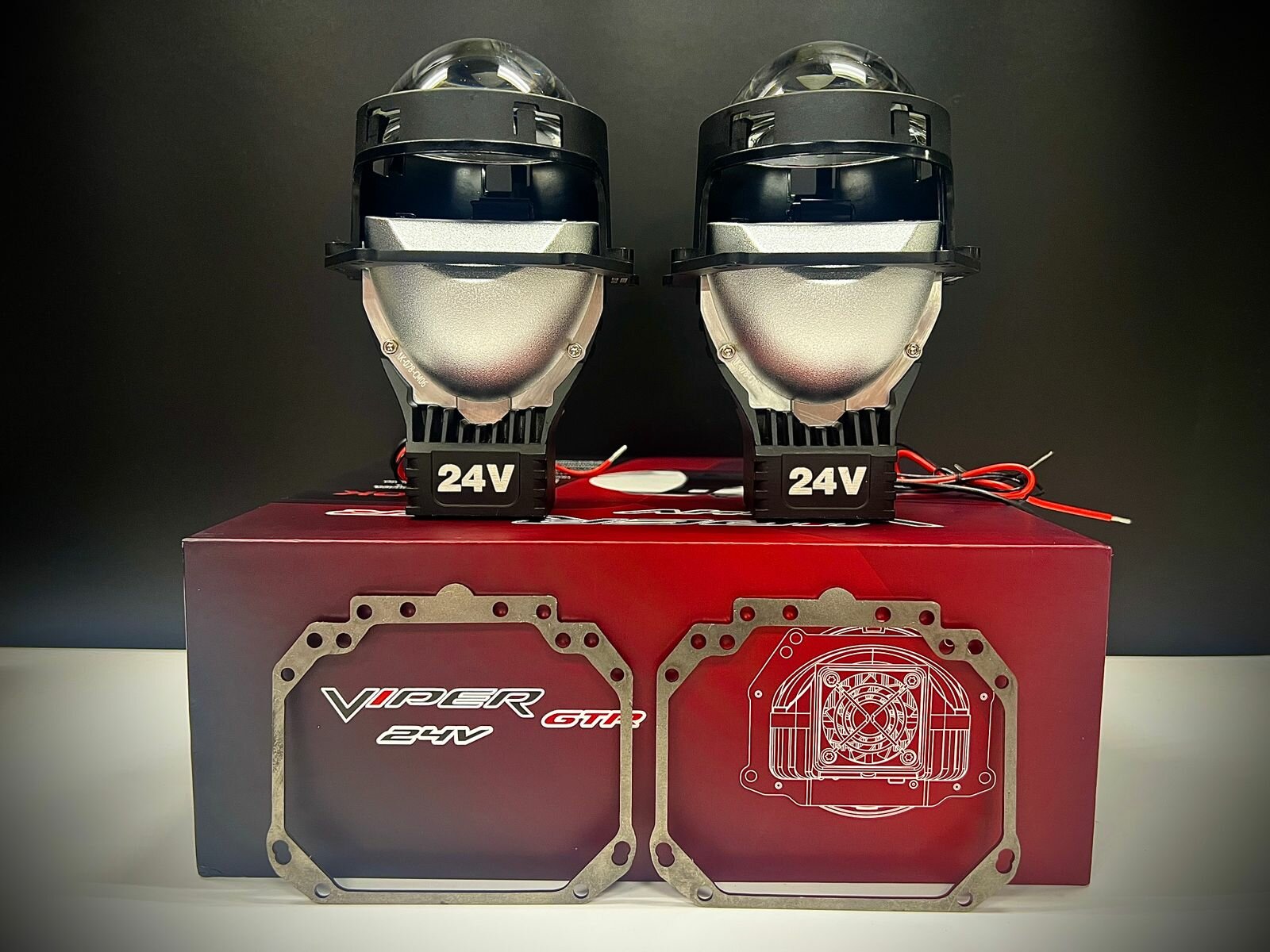 Би лед линзы Viper GTR 24V для DAF XF105 2006-2013 - 50W / Светодиодные Линзы для грузовиков - BI Led