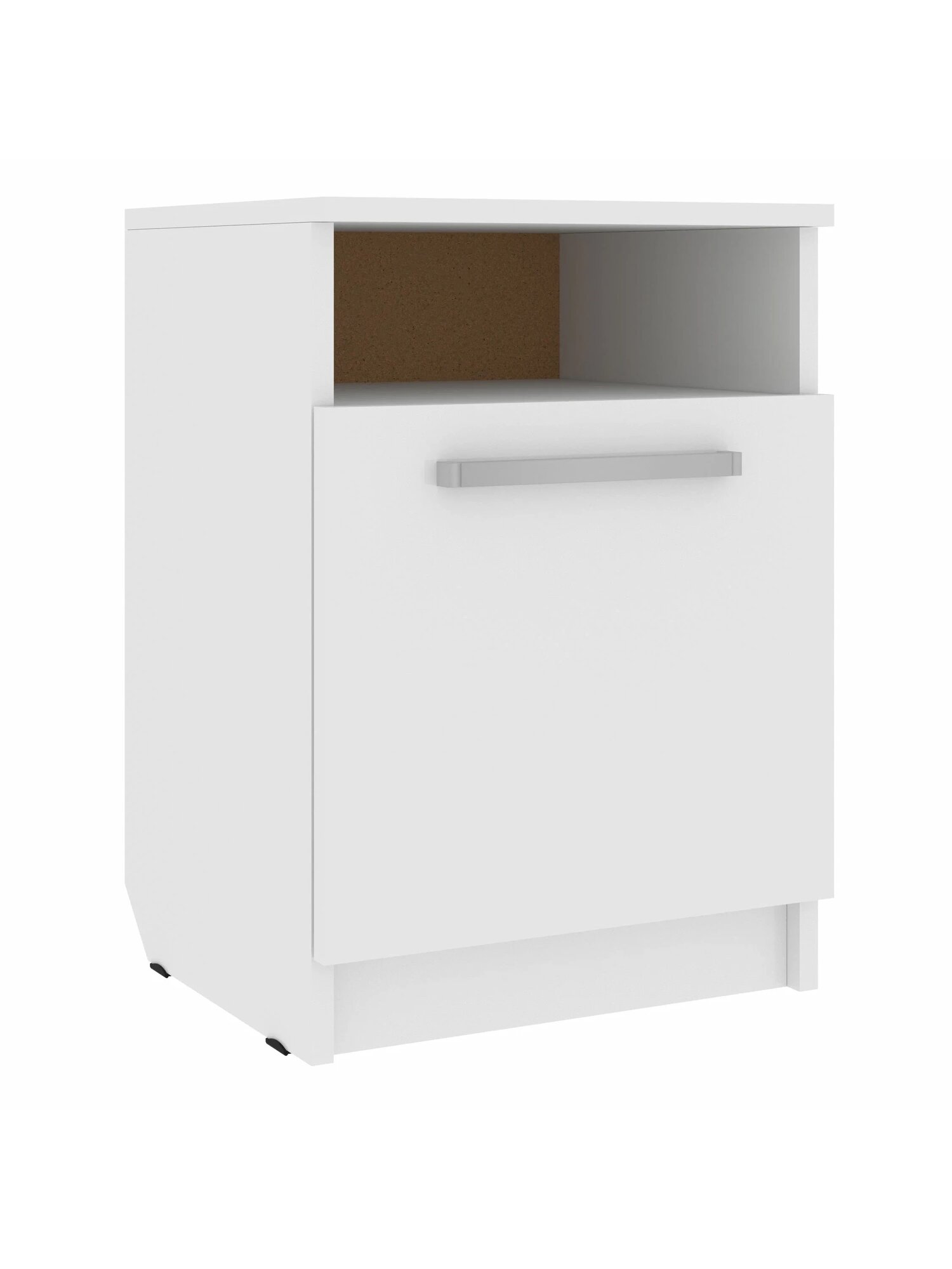 Тумба прикроватная №1, 40х40х55 см, с полкой, ЛДСП, Профит-М - белый