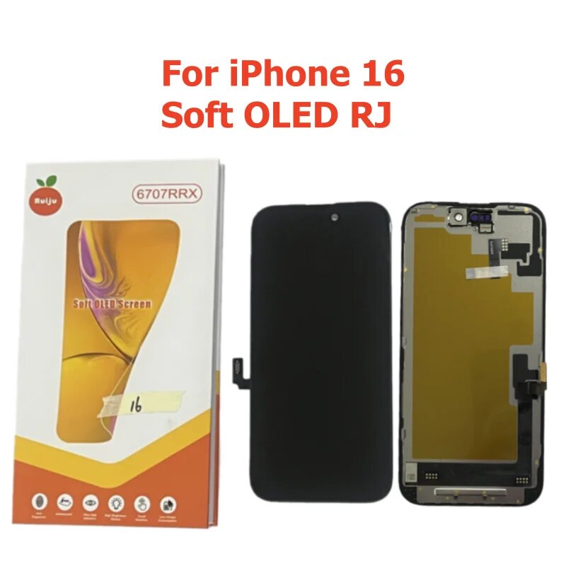 Для iPhone 16 Pro Max ЖК-дисплей 16 Pro, 3D сенсорный дигитайзер в сборе, 16 Plus, мягкий OLED-дисплей для iPhone 16 Pro, запасные части для экрана