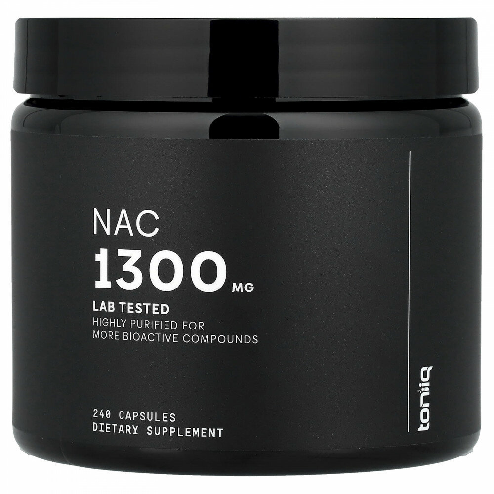 Toniiq, NAC, 240 капсул (650 мг на капсулу)