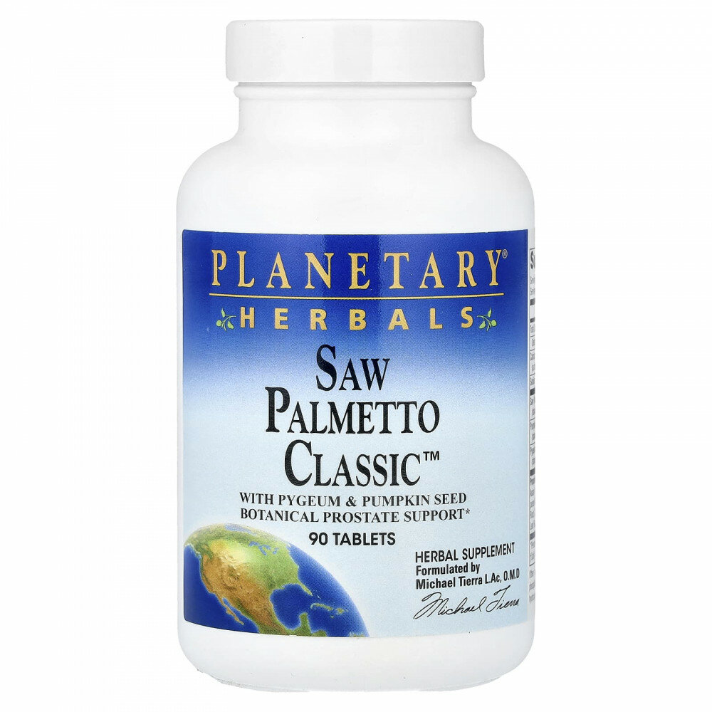 Planetary Herbals, Saw Palmetto Classic™, сереноя, 90 таблеток